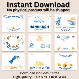 Hanukkah Handprint Art Bundle, Handprint Craft, Printable Activity for ...