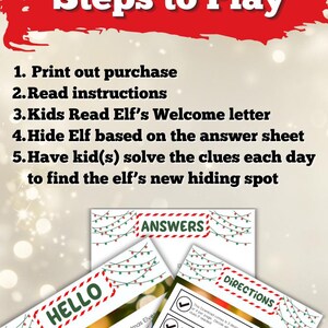 Elf Scavenger Hunt, Christmas Treasure Hunt, Elf Notes, Advent Calendar ...