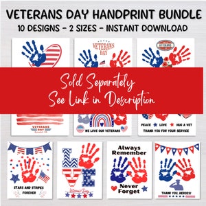 Veterans Day Handprint Art, Veterans Day Handprint Craft, We Love Our ...