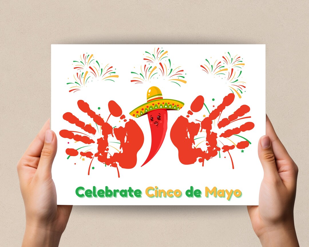 Cinco De Mayo Handprint Craft, Handprint Art, Handprint Keepsake, DIY ...