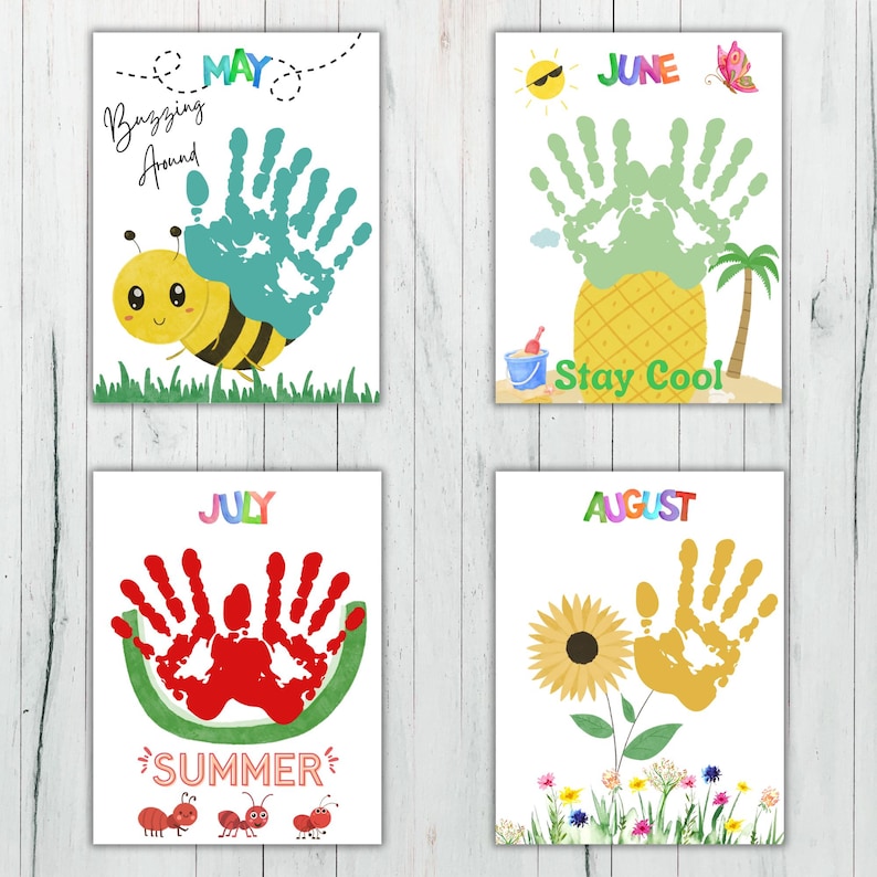 Handprint Memory Book, Handprint Art Printable Handprint Activity for ...