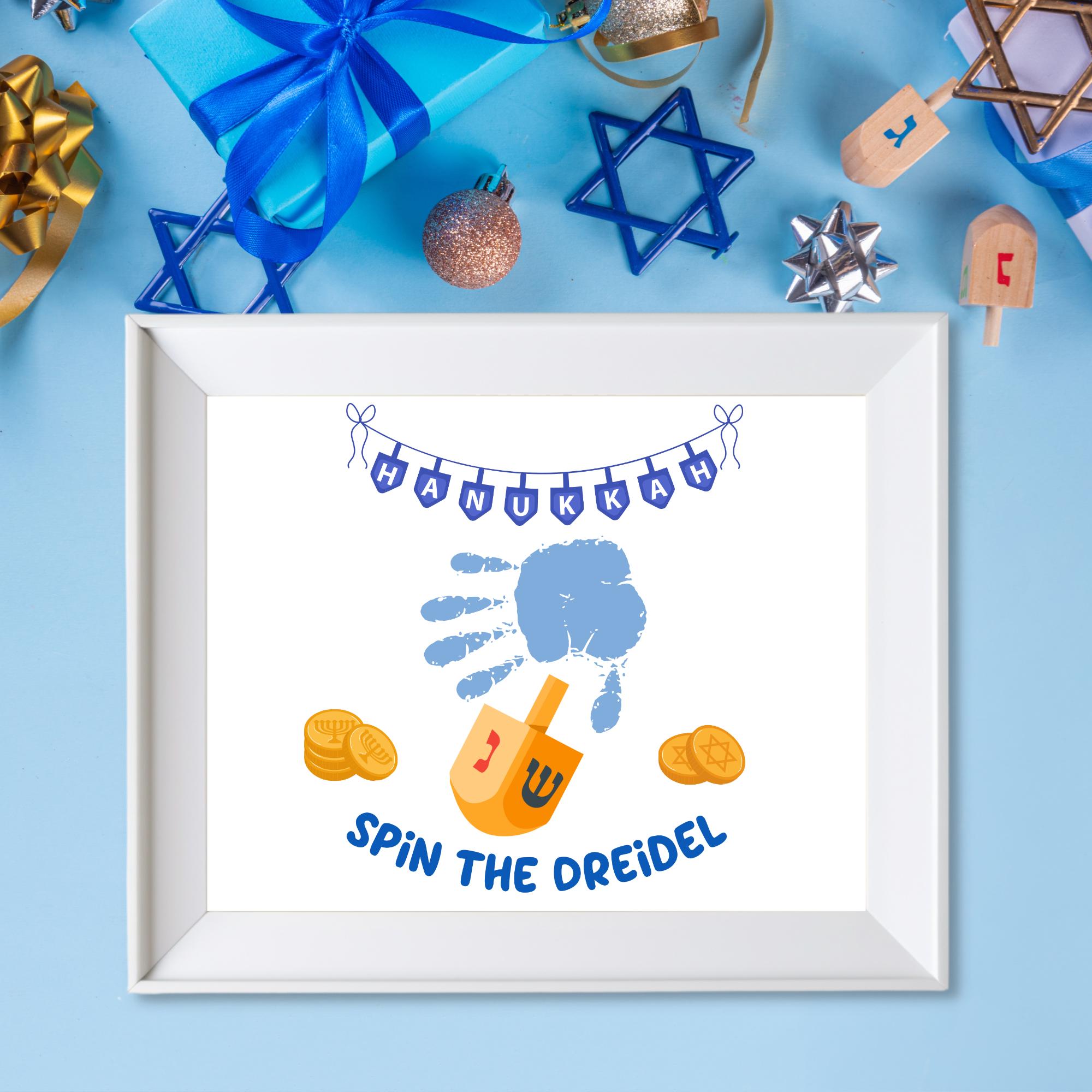 Hanukkah Handprint Craft, Handprint Art, Daycare Craft Happy Hanukkah ...