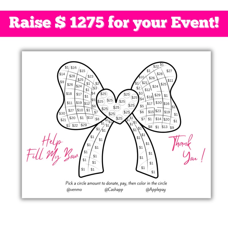 Fill My Bow Fundraiser - Help Fill My Bow Template Editable Free in ...
