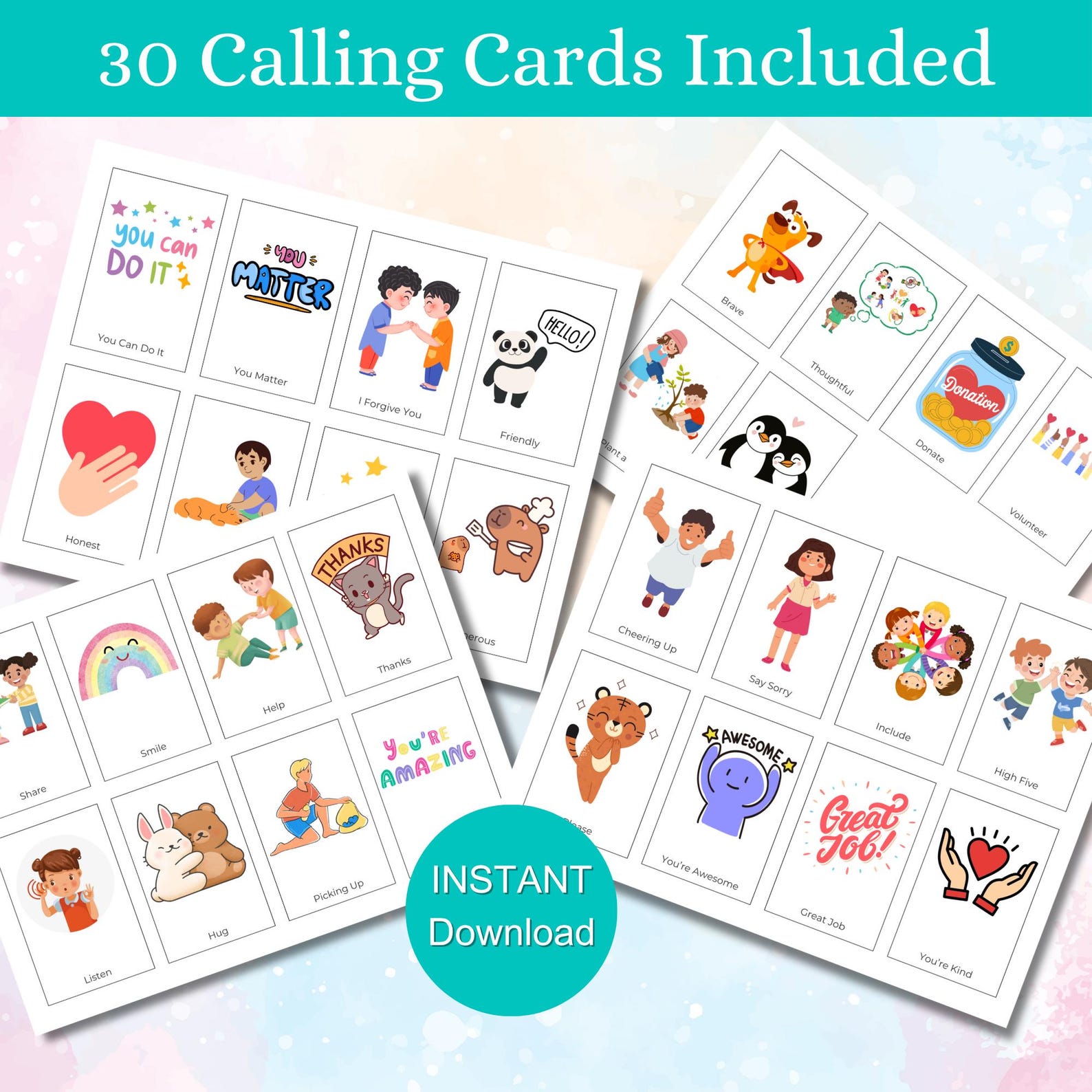 Kindness Bingo Game, 50 Printable Bingo Cards, Fun Sunday School Game ...