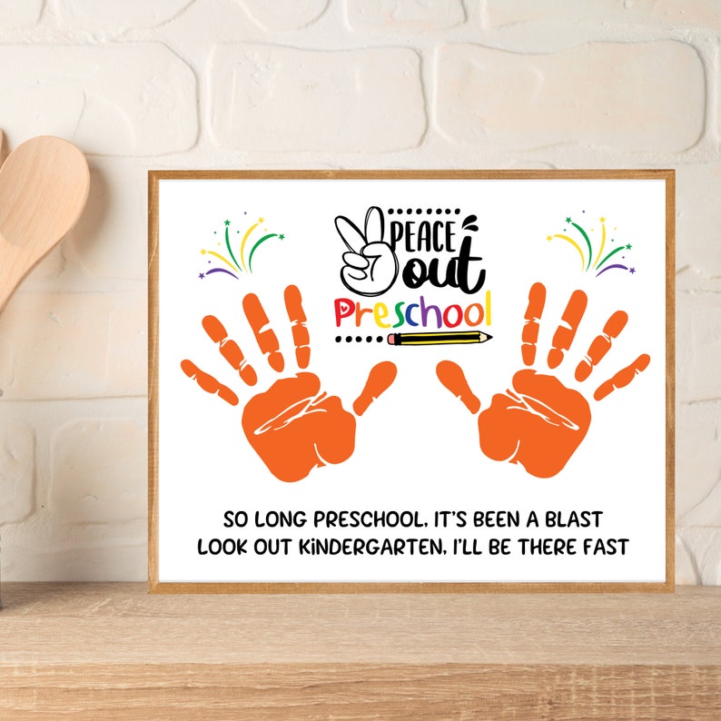 Preschool Handprint Art Craft, Last Day of Preschool, Preschool ...