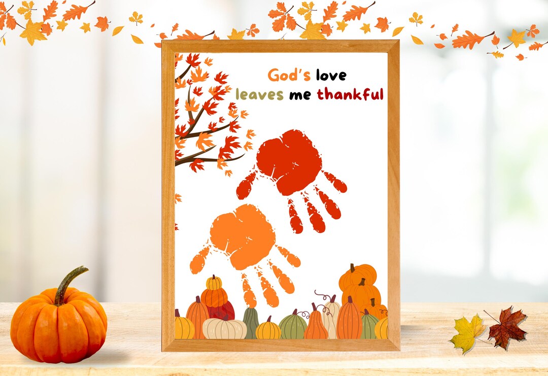 Christian Thanksgiving Handprint Craft, God's Love Handprint Craft ...