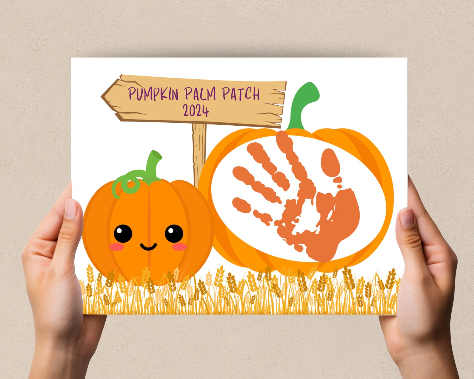 Halloween Handprint Art, Handprint Craft, Pumpkin Patch Preschool ...