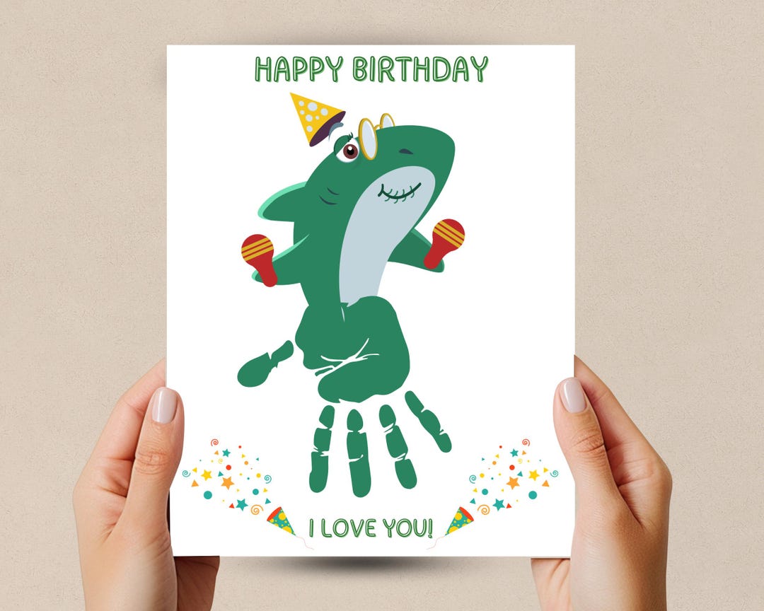 Birthday Handprint Craft, Birthday Handprint Art, Printable Activity ...