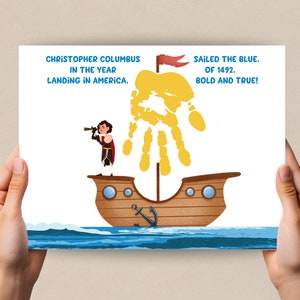 Columbus Day Handprint Craft, Handprint Art, Columbus Day Activity ...