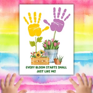 Spring Handprint Craft, Spring Keepsake Handprint, Spring Handprint ...