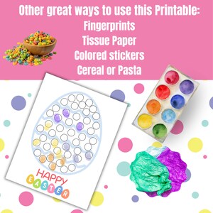 Easter Dot Marker Coloring Page for Preschoolers. Easter Egg Activity ...
