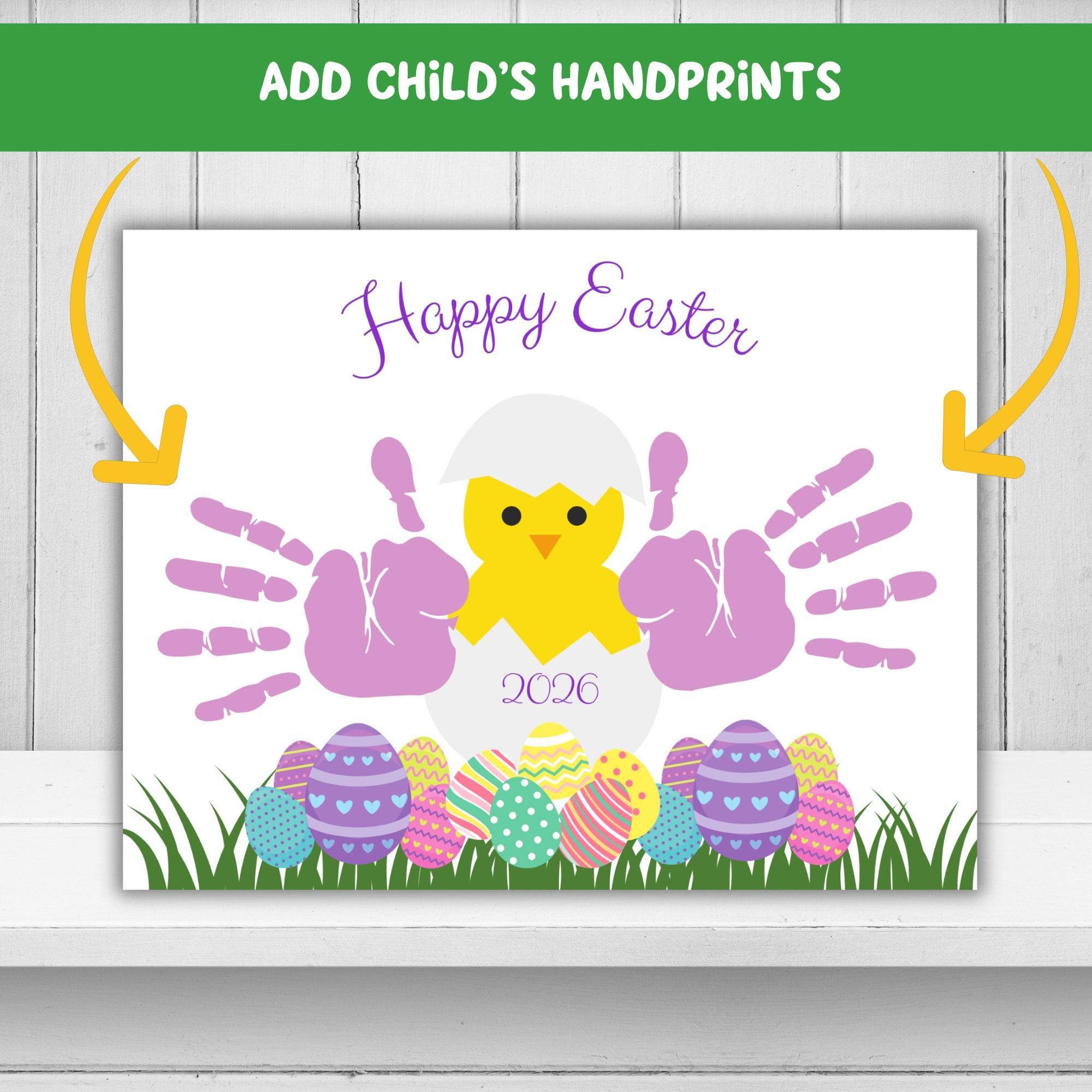 Easter Handprint Craft, Handprint Art, Easter Keepsake, Baby Handprint ...
