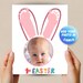 Easter Bunny Footprint Craft, Easter Photo Baby First Easter, Handprint ...