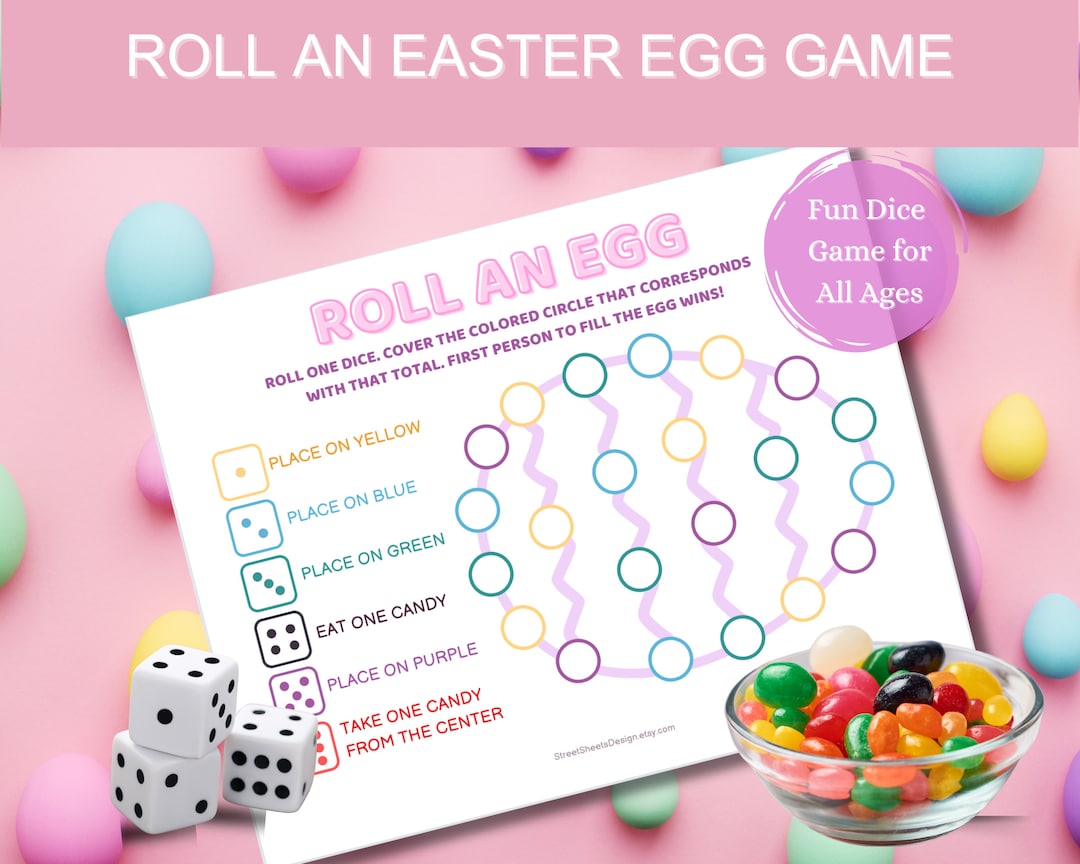 Roll an Easter Egg Game, Easter Dice Game. Easter Classroom Activity ...