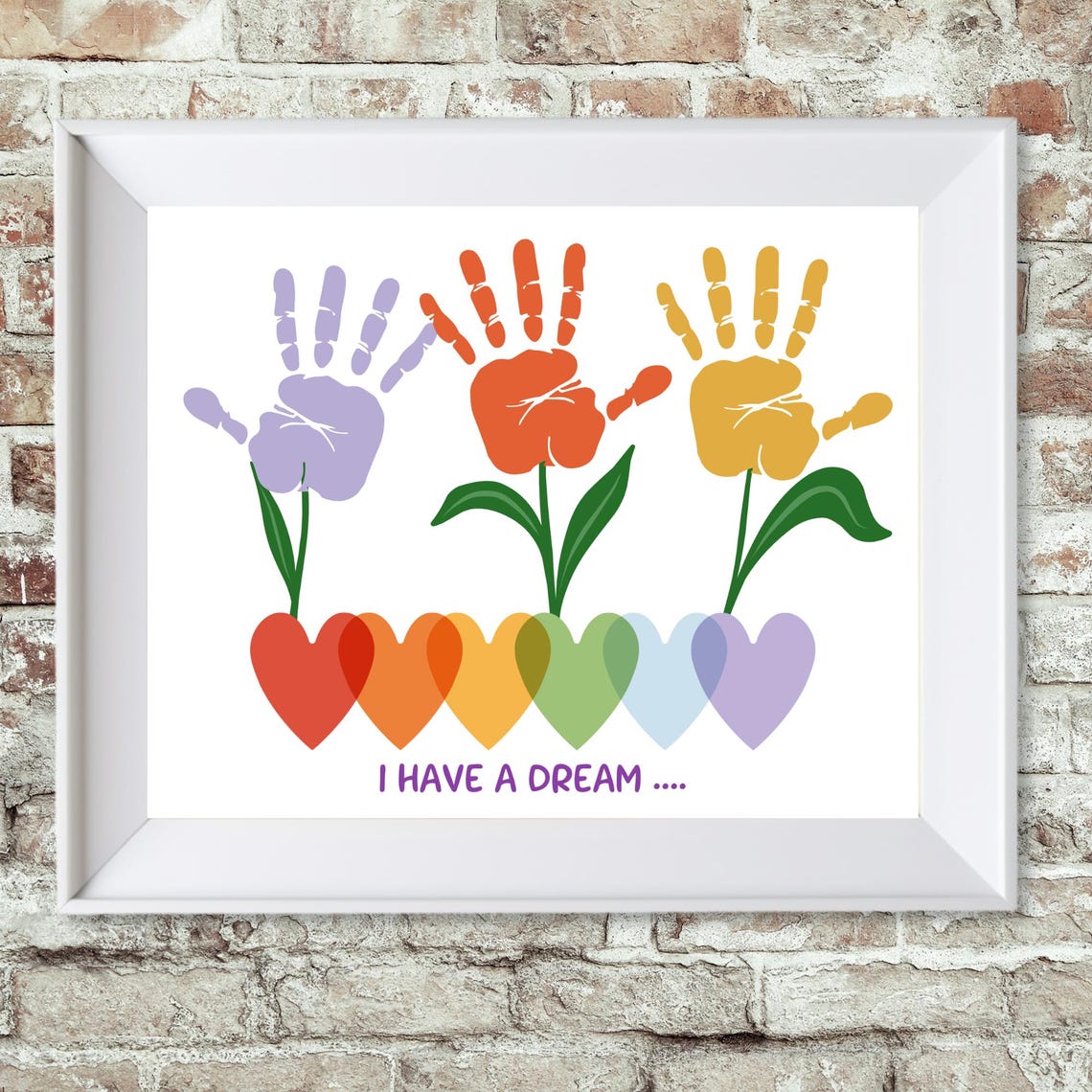 MLK Handprint Art, Handprint Craft, Handprint Keepsake, Preschool ...