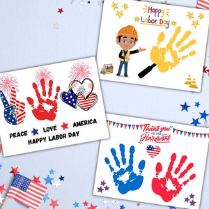Labor Day Handprint Craft, Handprint Art, Printable Activity for Babies ...