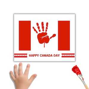 Canada Day Handprint Art, Handprint Craft Activity for Toddler Baby ...