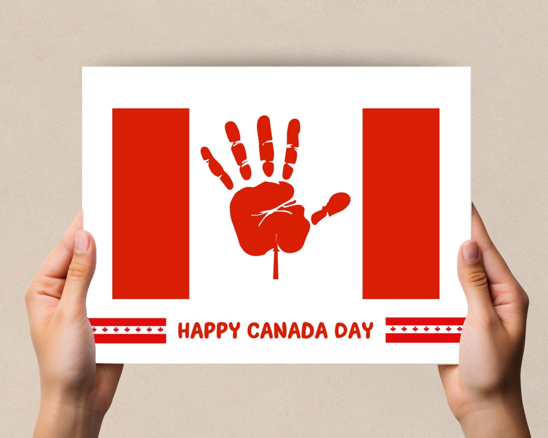 Canada Day Handprint Art, Handprint Craft Activity for Toddler Baby ...