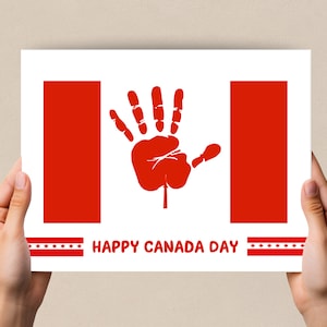 Canada Day Handprint Art, Handprint Craft Activity for Toddler Baby ...