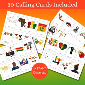 Juneteenth Bingo Game, 50 Printable Bingo Cards, Freedom Day Juneteenth ...