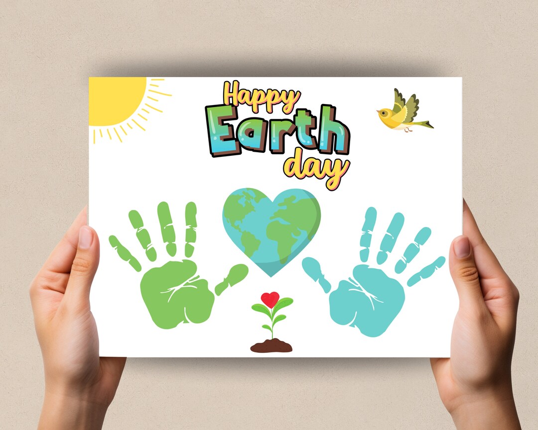 Earth Day Handprint Craft, Handprint Art for Earth Day, Earth Day ...