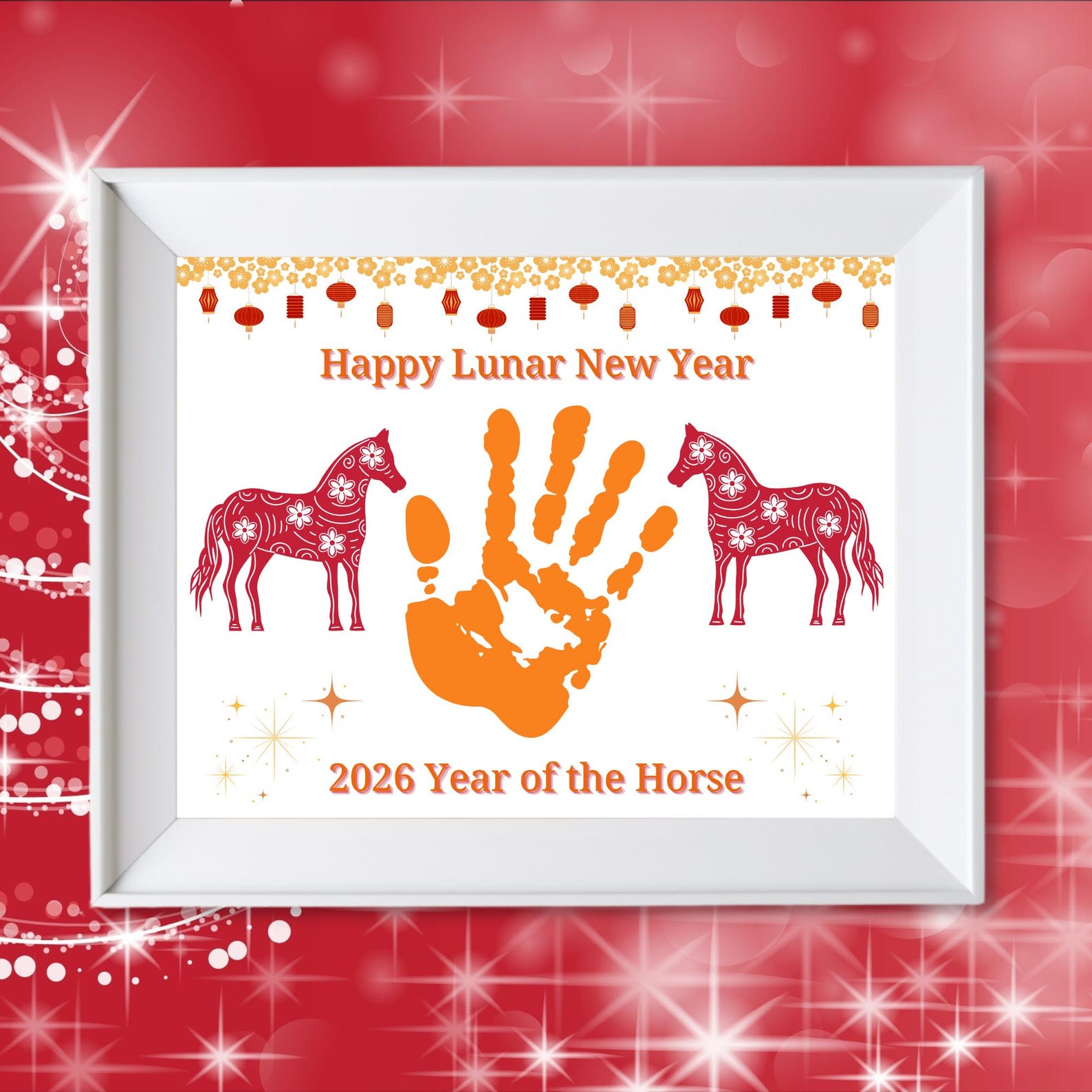 Lunar New Year 2026 Handprint Craft, Chinese New Year Handprint, Year ...