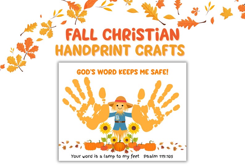 Christian Halloween Handprint Craft, Fall Handprint Art, Printable ...