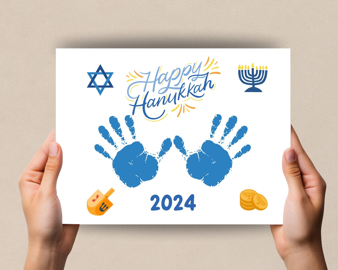 Hanukkah Handprint Craft, Handprint Art, Daycare Craft Hanukkah ...