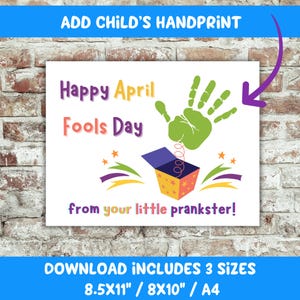 April Fools' Day Handprint Bundle, Handprint Craft, Preschool Handprint ...