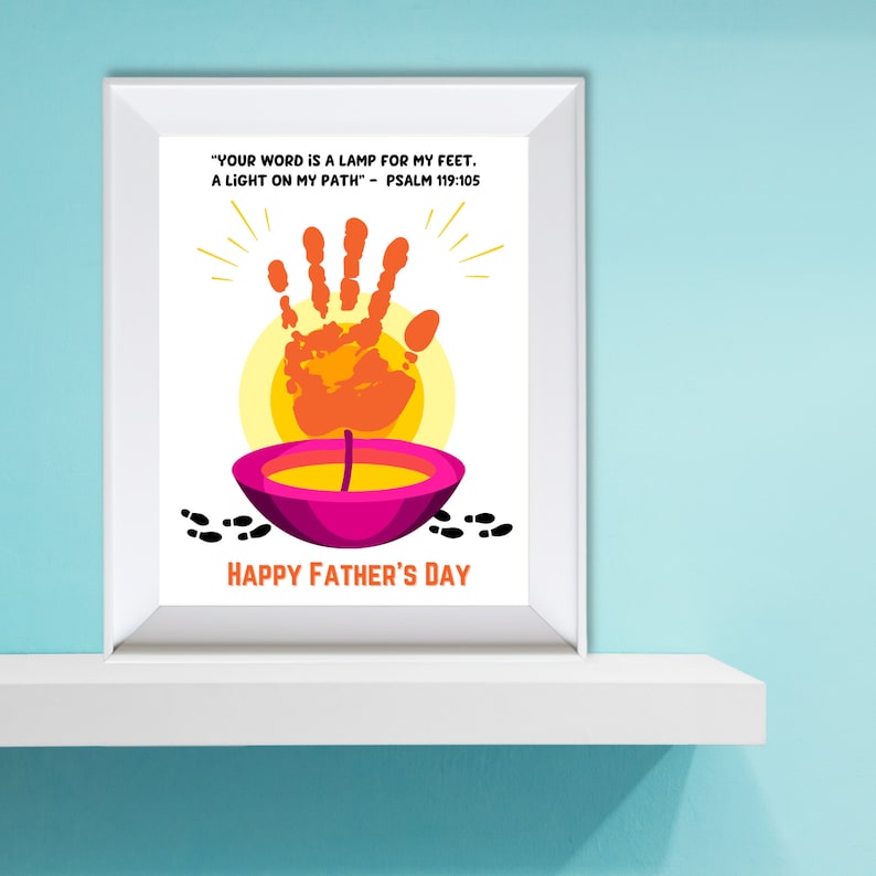 Father's Day Bible Handprint Art, Handprint Craft, Preschool Baby ...