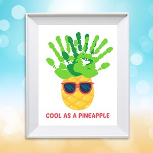 Summer Handprint Craft, Handprint Art, Pineapple Handprint, Baby ...
