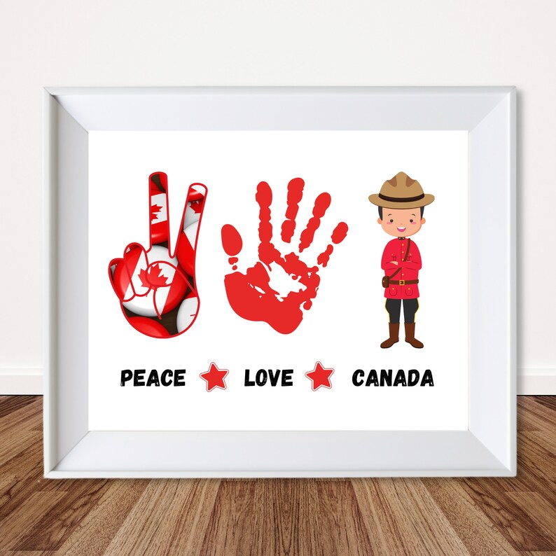 Canada Day Handprint Craft, Handprint Art Activity for Toddler Baby ...