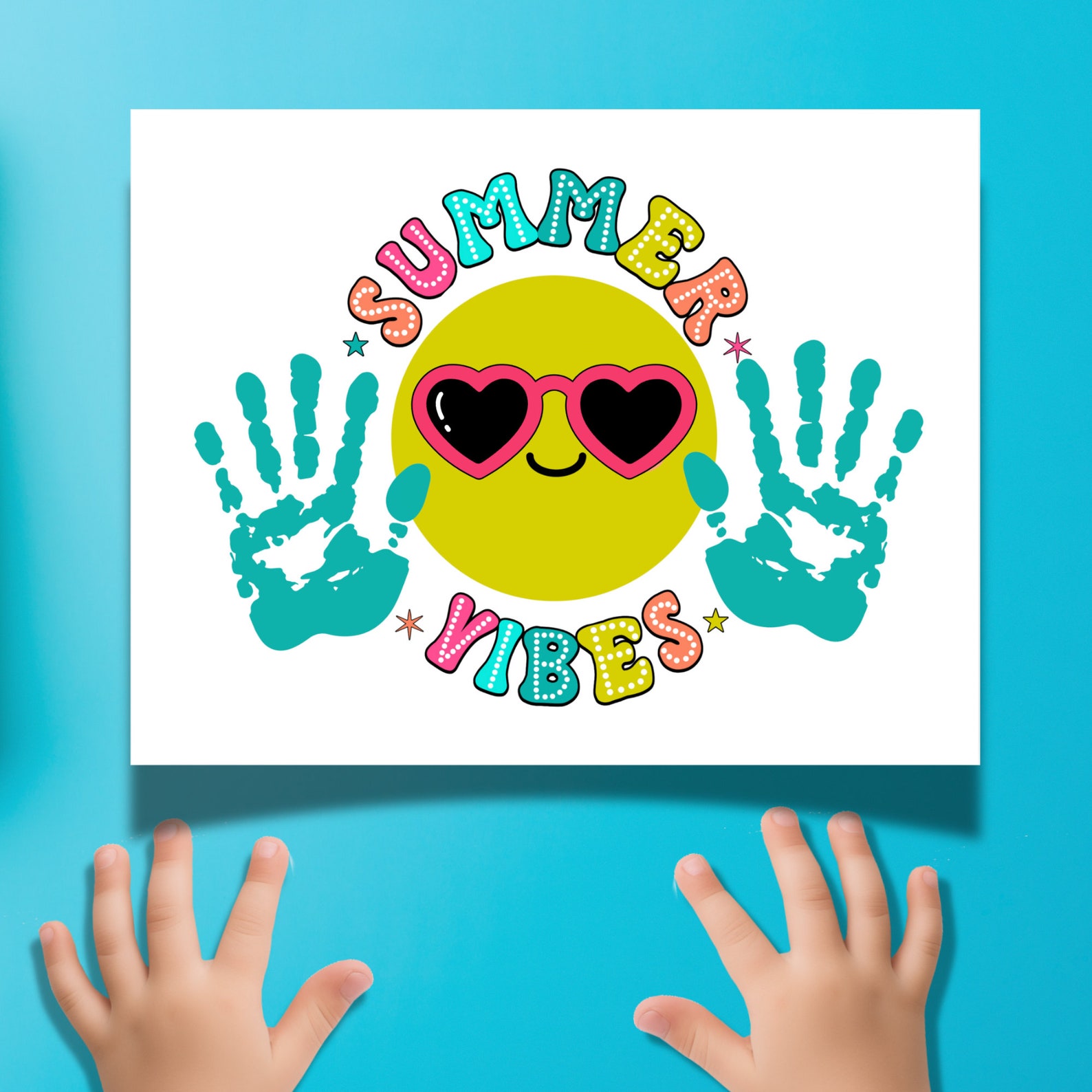 Summer Handprint Art, Preschool Printables for Kids. Summer Vibes ...