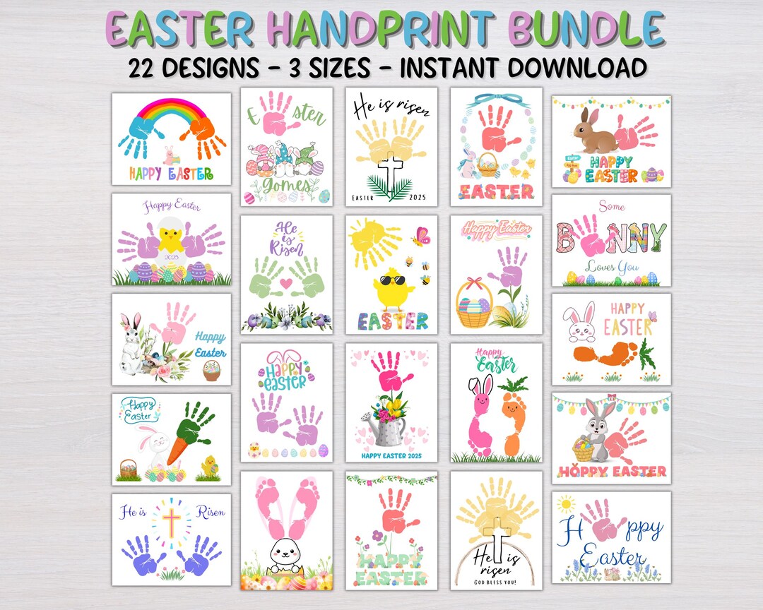 Easter Handprint Craft, Easter Handprint Art, Printable Activity ...