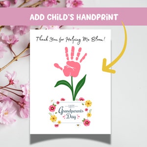 Grandparent Day Handprint Art, Preschool Handprint Craft Activity for ...