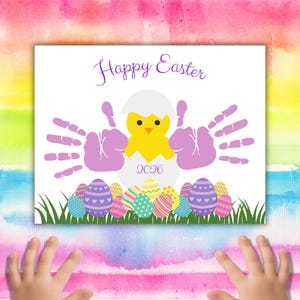 Easter Handprint Craft, Handprint Art, Easter Keepsake, Baby Handprint ...