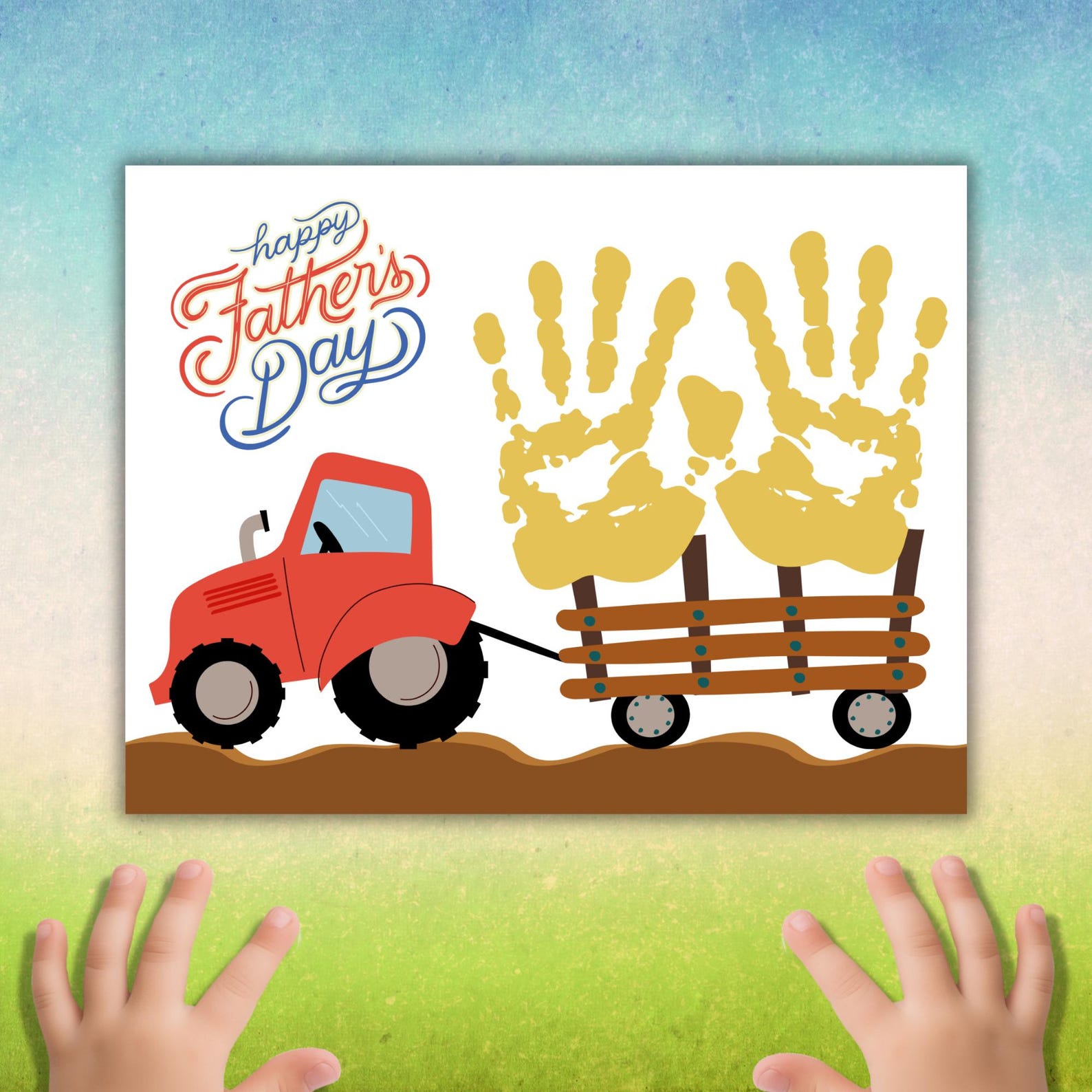 Father's Day Handprint Craft, Preschool Activity, Toddler Handprint ...