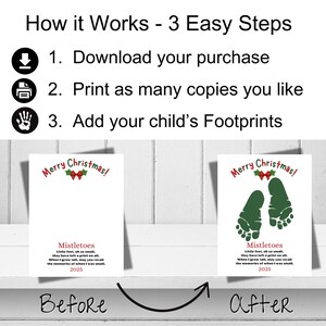 Footprint Mistletoes Christmas Craft Poem, Footprint Art, Christmas ...