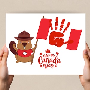 Canada Day Handprint Art, Handprint Craft Activity for Toddler Baby ...
