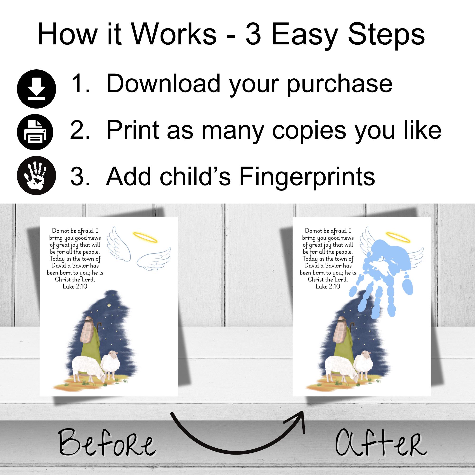 Nativity Handprint Art, Advent Sunday School Craft, Preschool Handprint ...