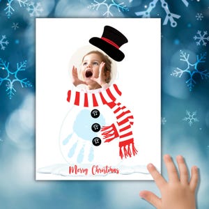 Christmas Handprint Art, Photo Craft, Preschool Activity, Toddler ...