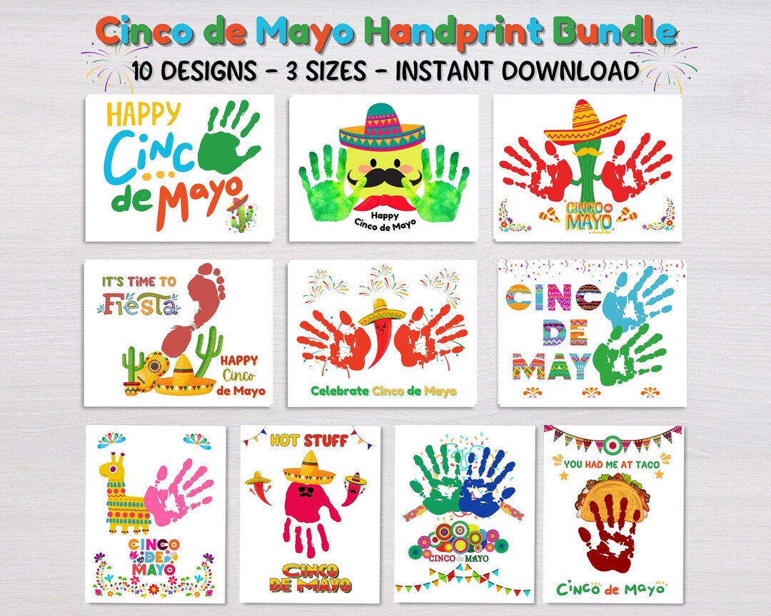 Cinco De Mayo Handprint Craft, Handprint Art, Printable Activity ...