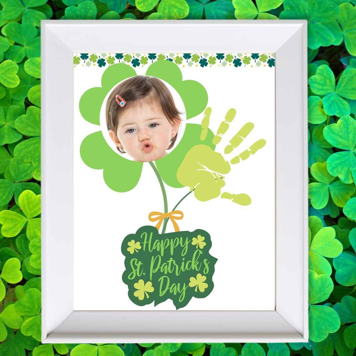St Patricks Day Handprint Craft, Photo Craft, Preschool Activity ...