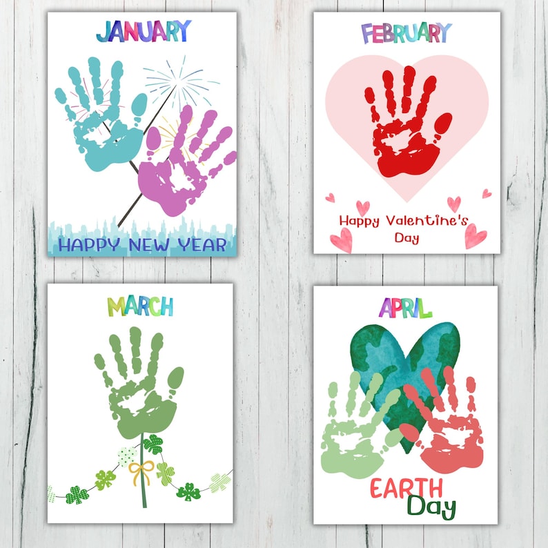 Handprint Memory Book, Handprint Art Printable Handprint Activity for ...