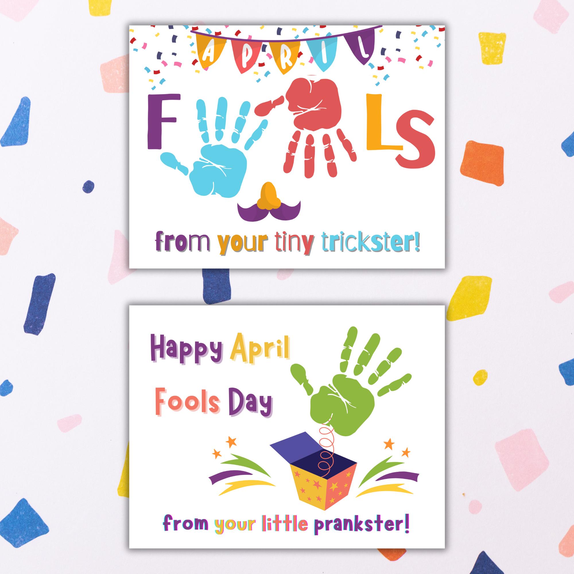 April Fools' Day Handprint Bundle, Handprint Craft, Preschool Handprint ...
