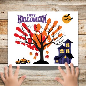 Halloween Handprint Art, Handprint Craft, Halloween Preschool Activity ...