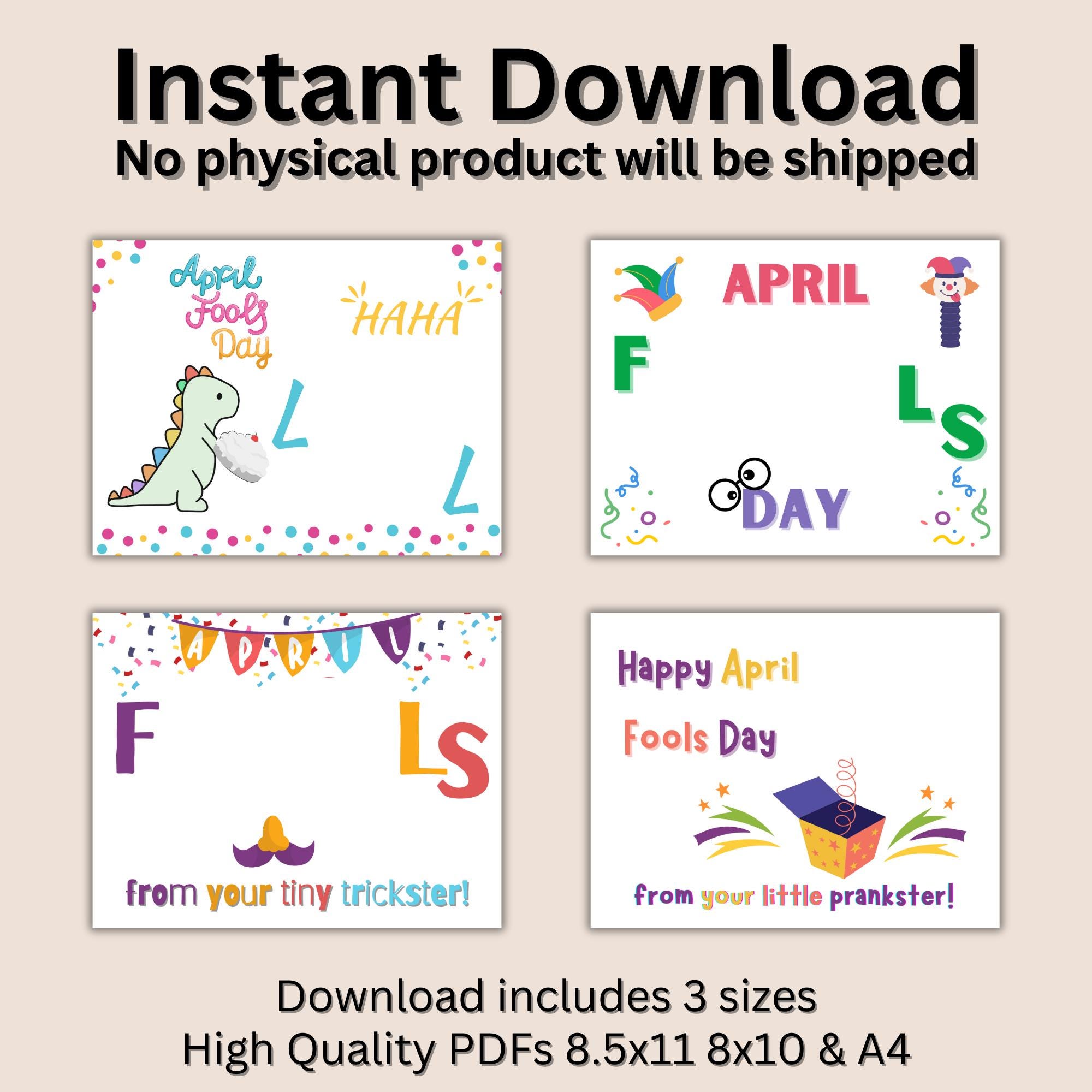 April Fools' Day Handprint Bundle, Handprint Craft, Preschool Handprint ...