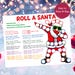 Roll a Santa Dice Game, Printable Holiday Game, Christmas Party, Candy ...