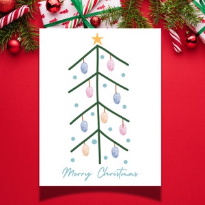 Christmas Fingerprint Craft, Handprint Art Christmas Boho Tree ...