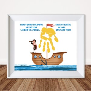 Columbus Day Handprint Craft, Handprint Art, Columbus Day Activity ...